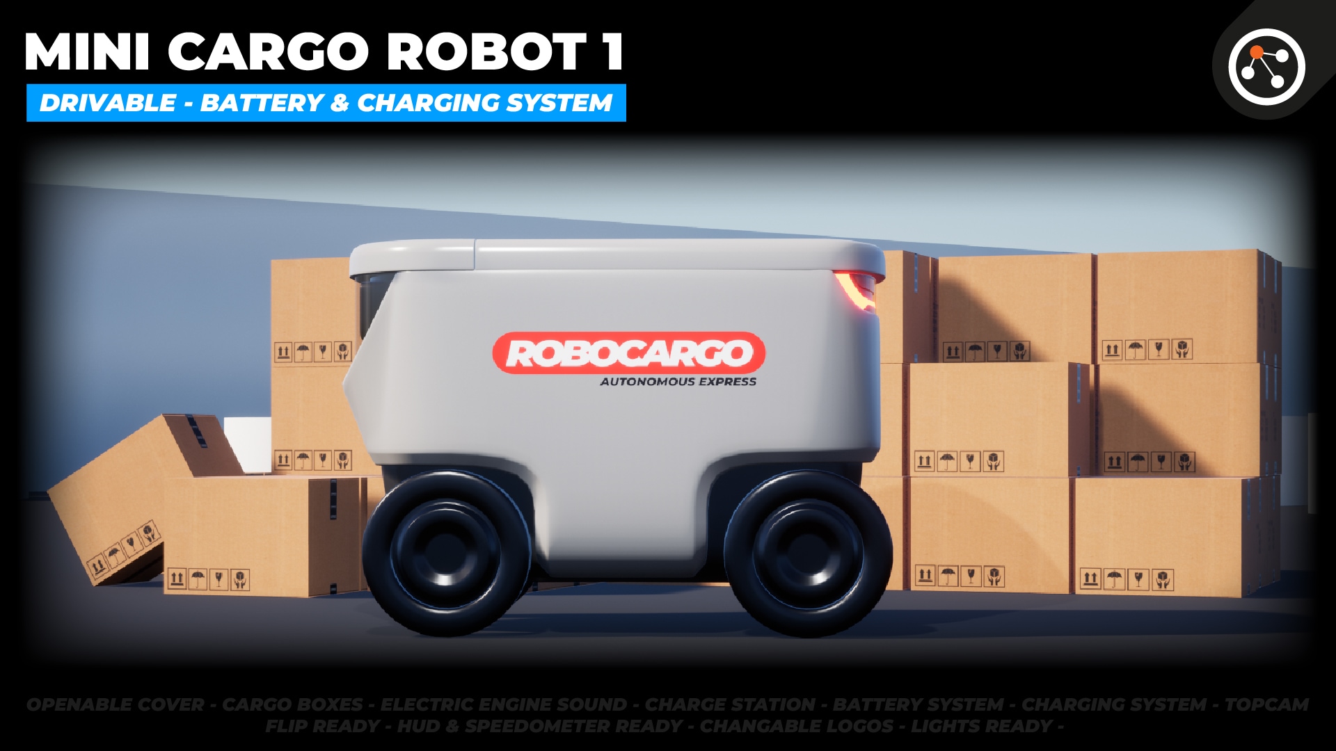 Drivable Mini Cargo Robot 1 In Blueprints Ue Marketplace